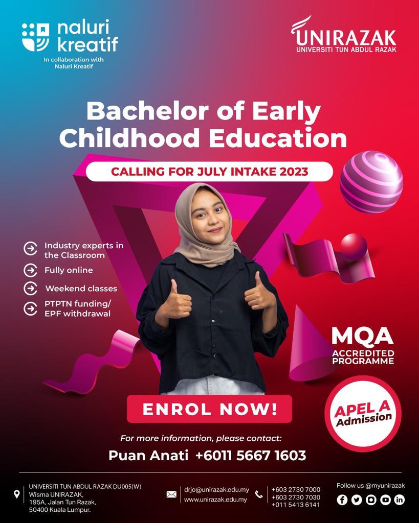 Bachelor of Early Childhood Education (BECE) | NALURI Kreatif